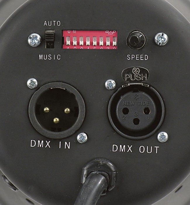 LED Par 64 DMX touring m. 151 LED dioder, sort