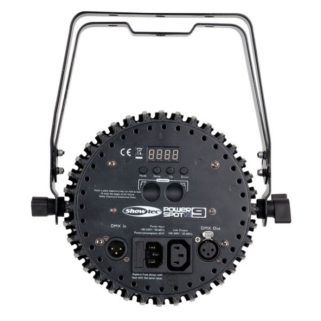 LED Power Spot DMX med 9x10 watt 5-i-1 LED dioder