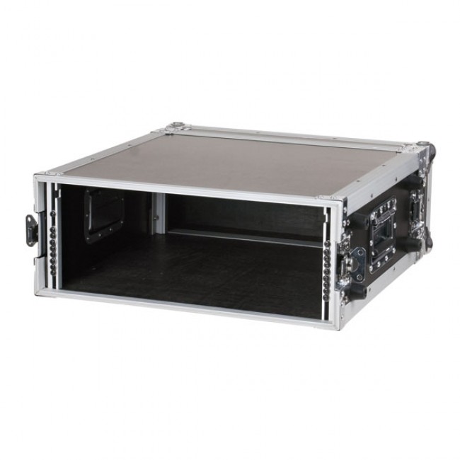 19" Flightcase-rack, 4U høj, 2 låg