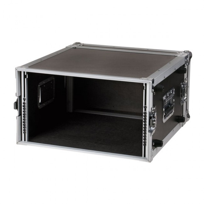 19" Flightcase-rack, 6U høj, 2 låg