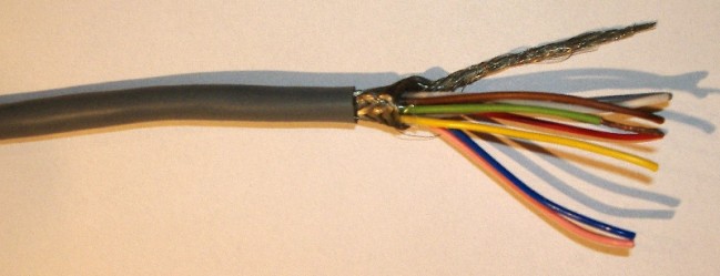 8-leder multikabel med skærm - 1 mtr.